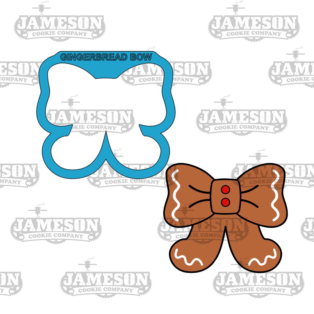 Gingerbread Bow Shaped Cookie Cutter - Christmas Bows - Etsy
