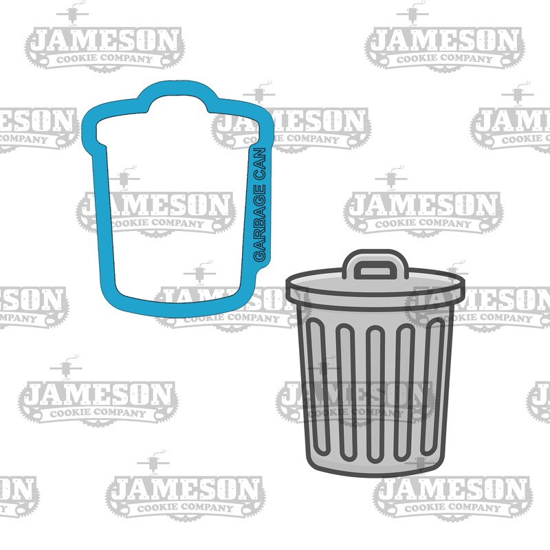 Blue Print Trash Can - Etsy