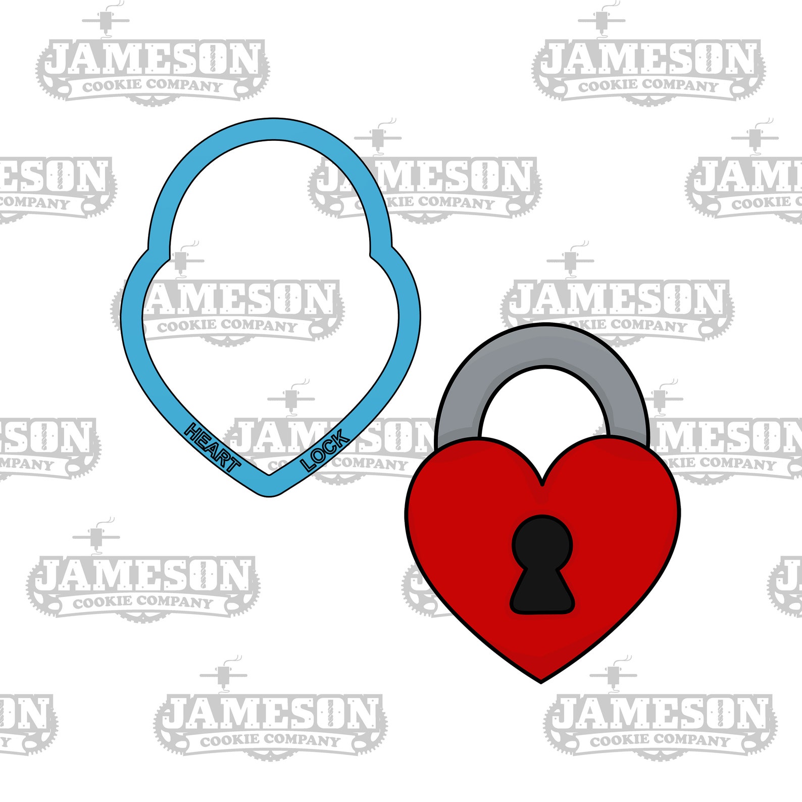 Heart Lock and Key Cookie Cutter Set - Valentine's Day - Key to My ...