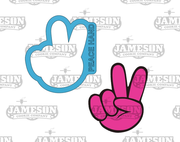 Peace Sign Hand Cookie Cutter - Groovy Hippie Theme - Etsy