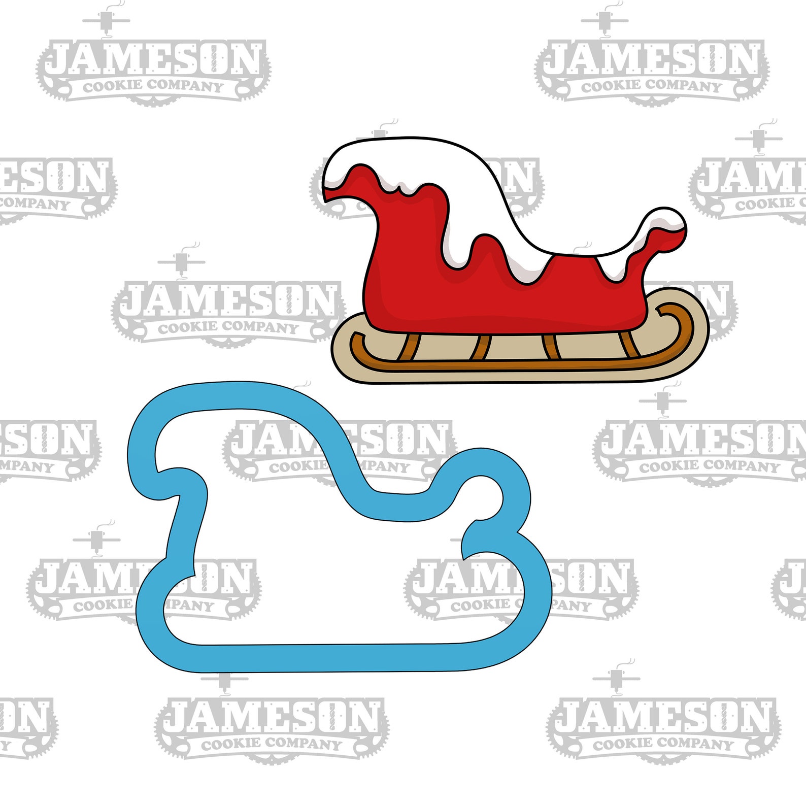 Santa's Sleigh Cookie Cutter - Santa Claus Sled - Old Saint Nick ...