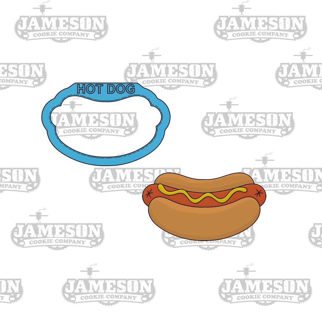 Hot Dog Cookie Cutter - Hot Link, Brats, Food Cookie Cutters - Etsy