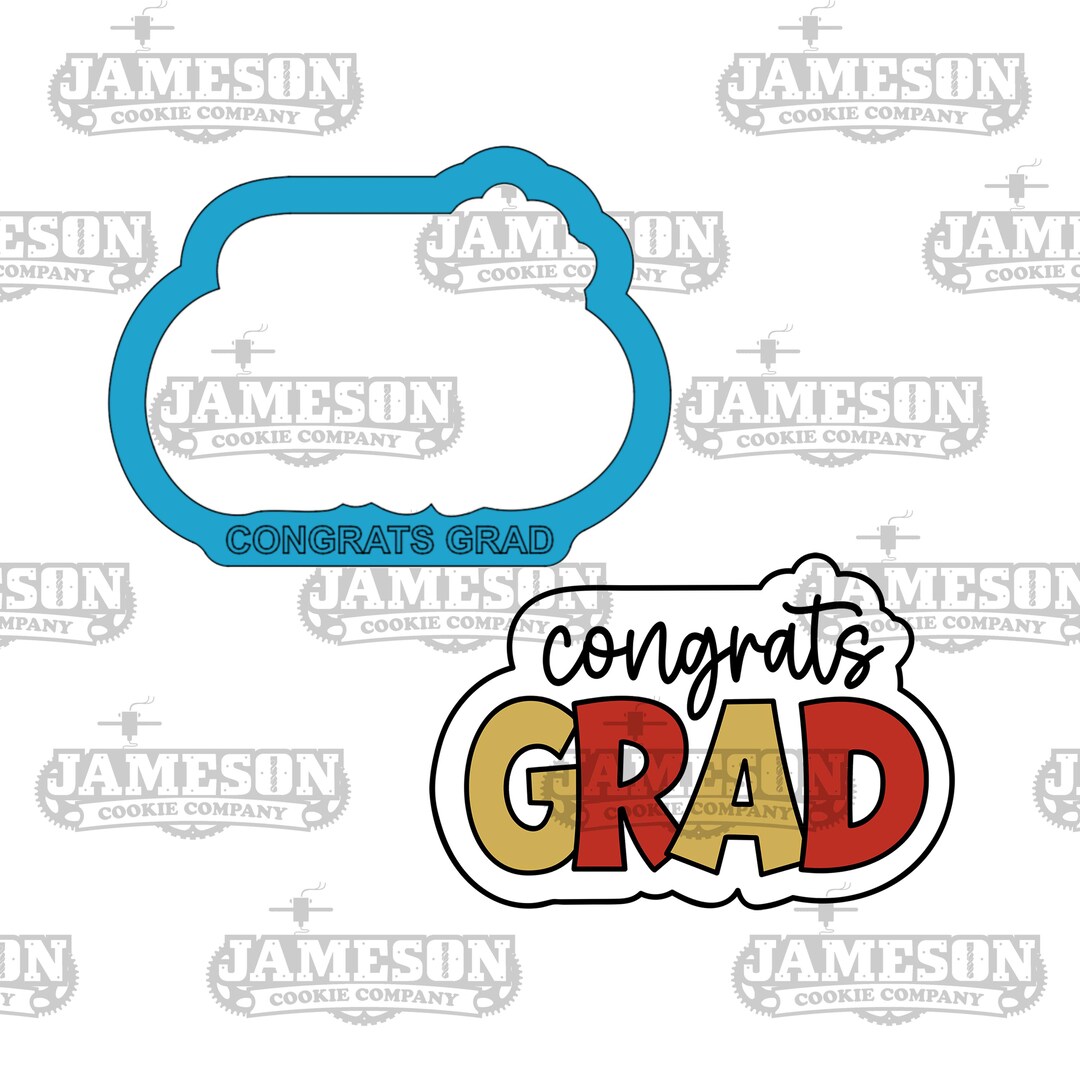 Congrats Grad Plaque Cookie Cutter - Graduate, Congratulations, Senior ...