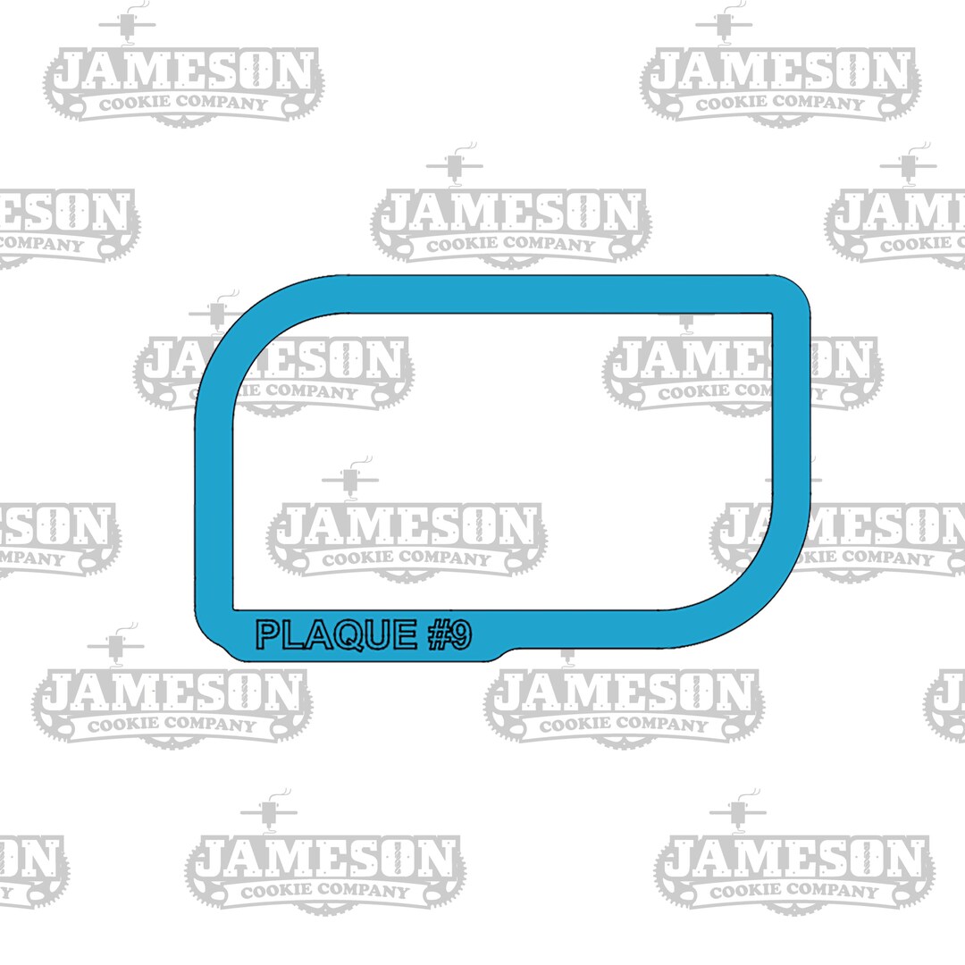 Plaque #9 Cookie Cutter - Rectangle With Two Rounded Corners - Etsy