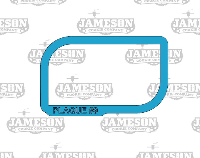 Plaque #9 Cookie Cutter - Rectangle With Two Rounded Corners - Etsy