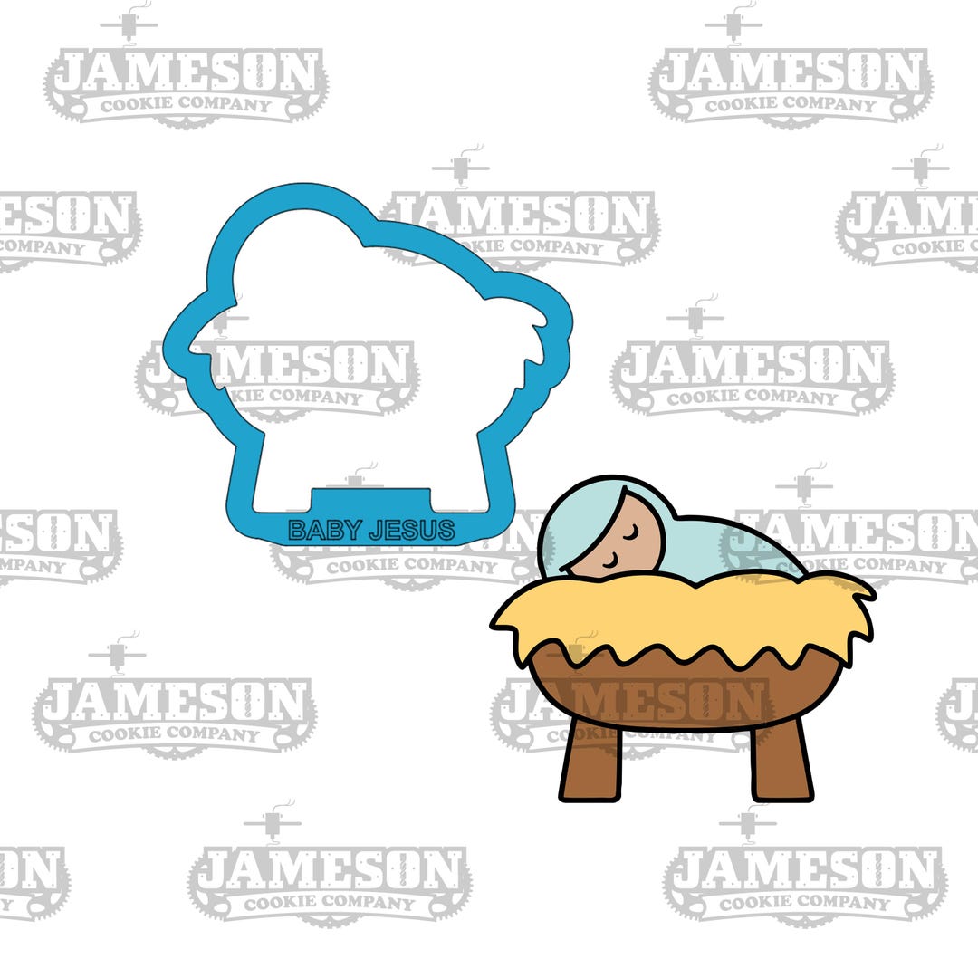 Nativity Baby Jesus in Manger Cookie Cutter - Christmas Theme Set - Etsy