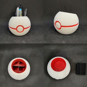 Pokeball Pen/pencil Holder Pokemon Inspired - Etsy