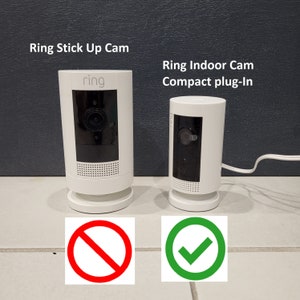 Wall Mount for Ring Indoor Compact Plug-in Cam (no Drill, No Damage to ...