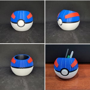 Pokeball Pen/pencil Holder Pokemon Inspired - Etsy