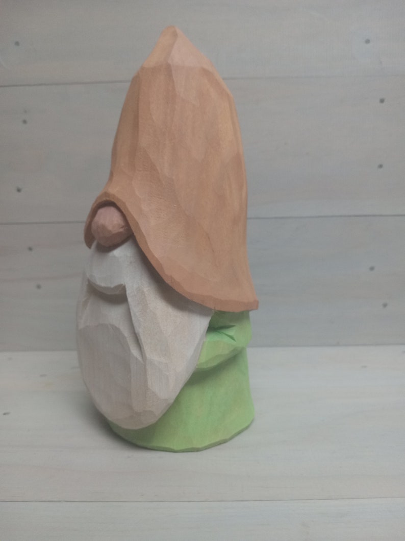 Hand Carved Wooden Gnome. - Etsy