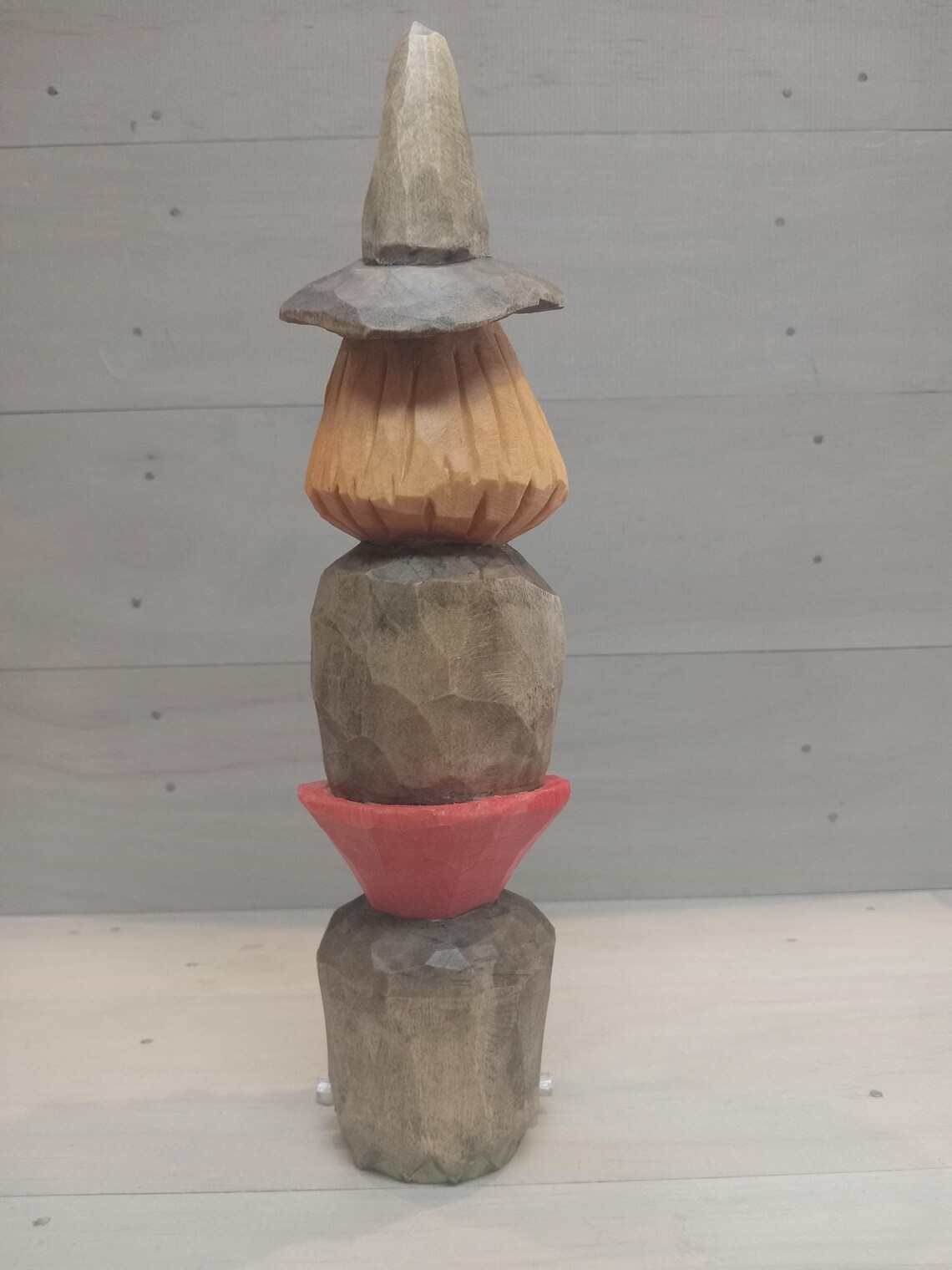 Witch, Vampire, Frankenstein Stacked Wood Carving. One of a Kind ...