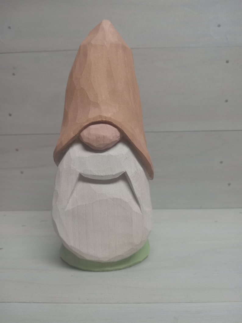Hand Carved Wooden Gnome. - Etsy