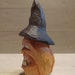 Hand Carved Wooden Pumpkin With Witches Hat. One of a Kind - Etsy