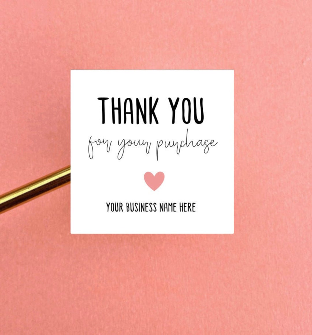 Thank You Stickers, Business Stickers, Company Stickers, Square ...