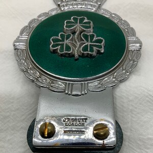 CAR BADGE - JR Gaunt Enamel Shamrock Car Badge - Etsy