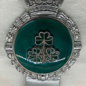 CAR BADGE - JR Gaunt Enamel Shamrock Car Badge - Etsy