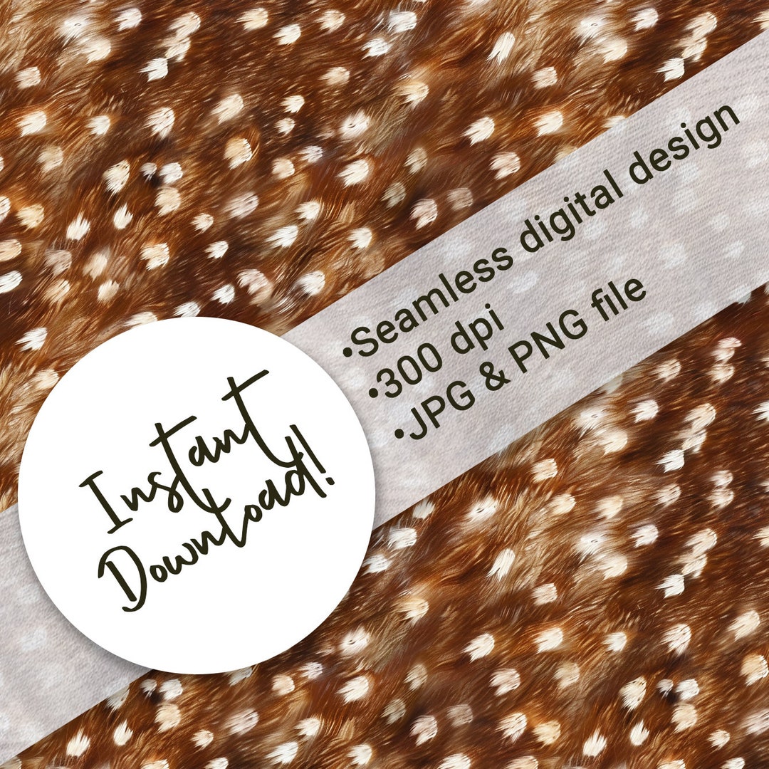 Seamless Digital Pattern | Deer Fawn Seamless Pattern | Fawn Spots ...