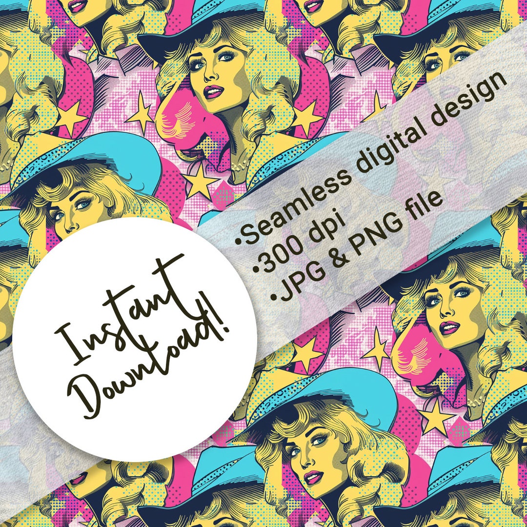 Seamless Digital Pattern, Seamless Design, Pop Art, Dolly, Sublimation ...