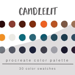Candlelit Procreate Color Palette | Color Swatches for Procreate ...