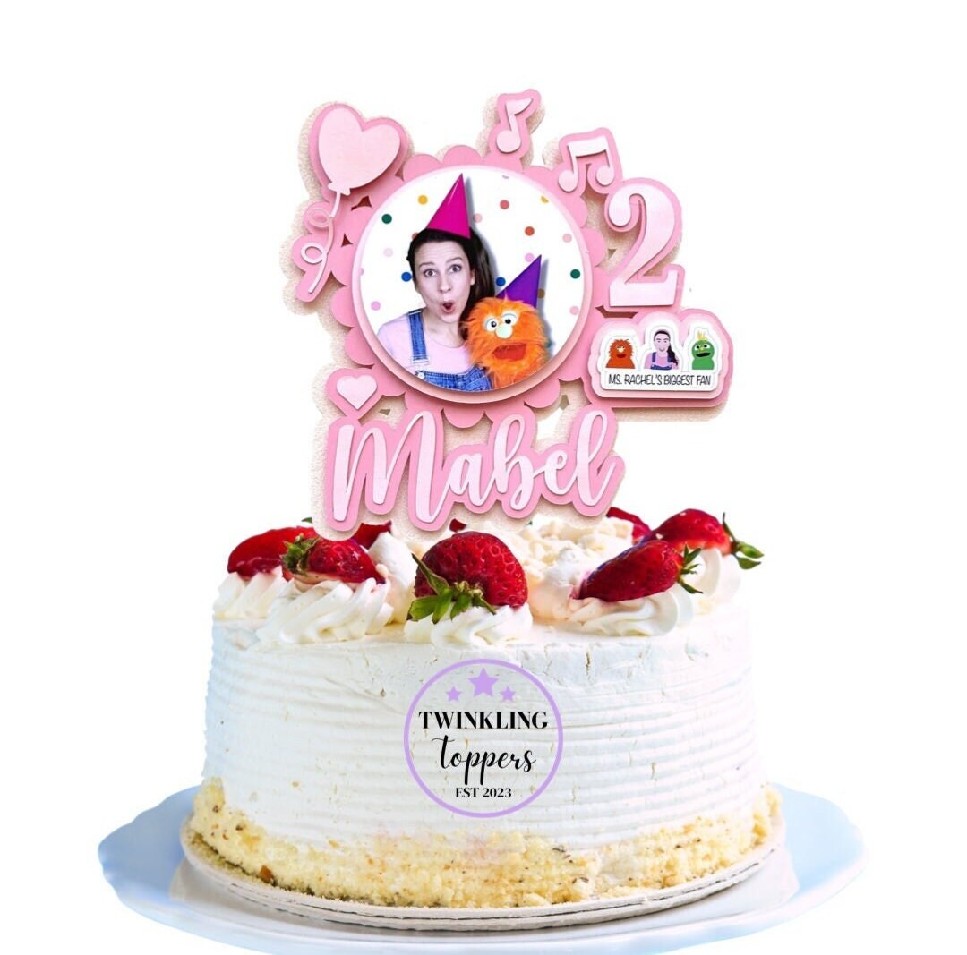Ms Rachel 3d Personalised Birthday Cake Topper With Your Name and Age ...