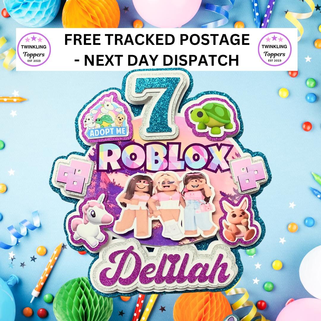 Roblox Adopt Me Pets Cake Topper: 3D Personalized Birthday Decoration ...