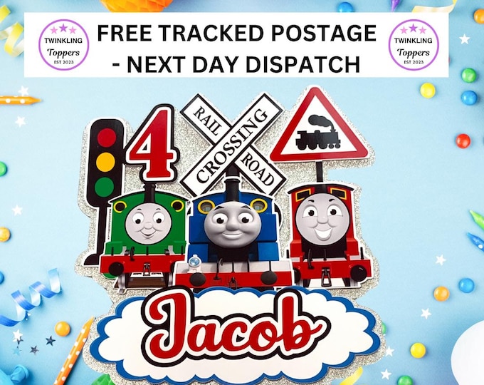 Personalized Thomas the Tank Engine Birthday Cake Topper : 2d With ...