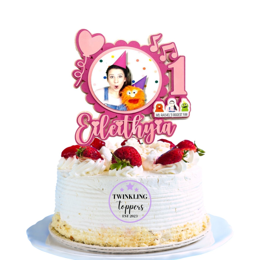 Ms Rachel 3d Personalised Birthday Cake Topper With Your Name and Age ...