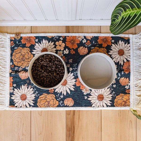 Dog Bowl Mat - Etsy