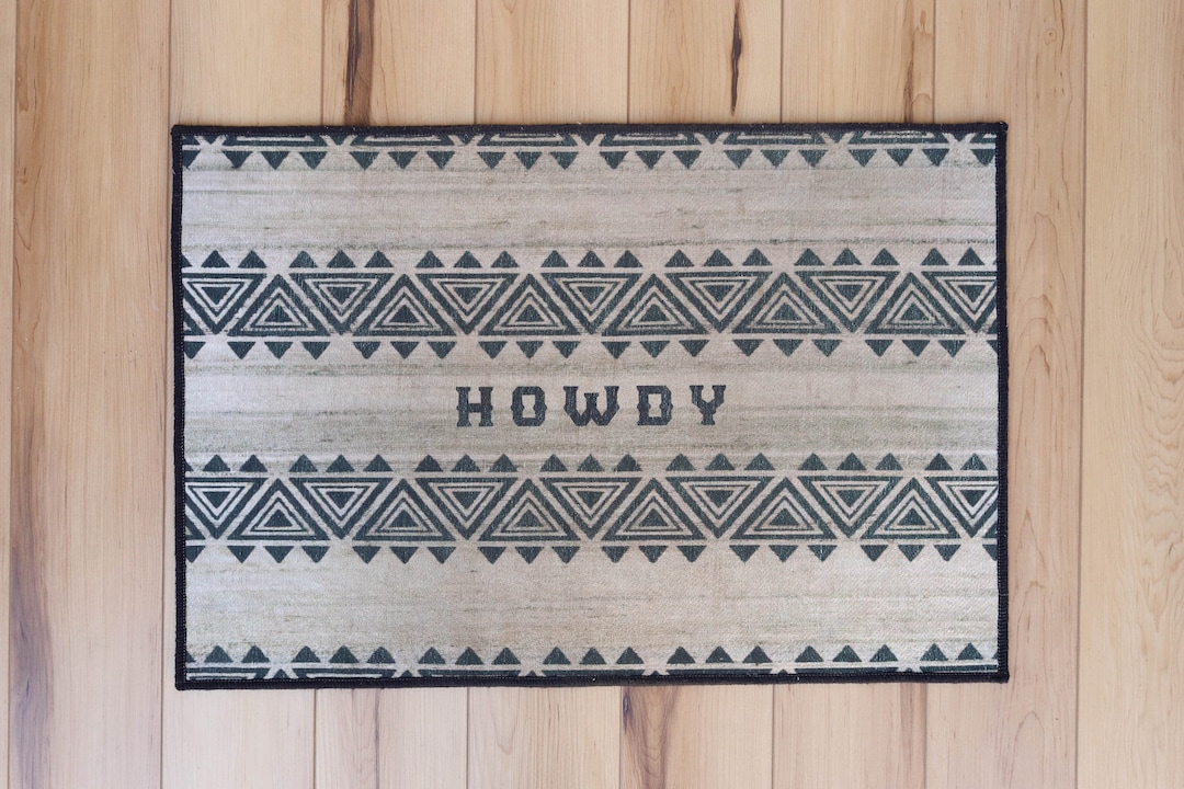 Howdy Washable Door Mat Welcome Mat Entry Rug - Etsy