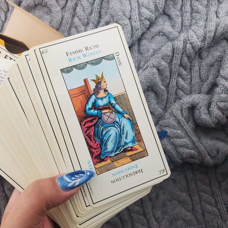 Grand Etteilla Egyptian Gypsies Tarot, 78 Card Tarot Deck With Little ...