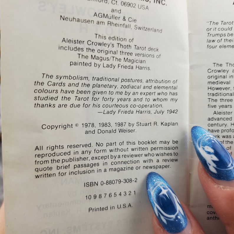 Aleister Crowley Thoth Tarot by James Wasserman, 78 Card Tarot Deck ...