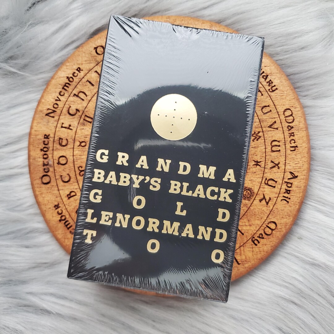 New: Grandma Baby's Black Gold Lenormand, 37 Card Deck With Original ...