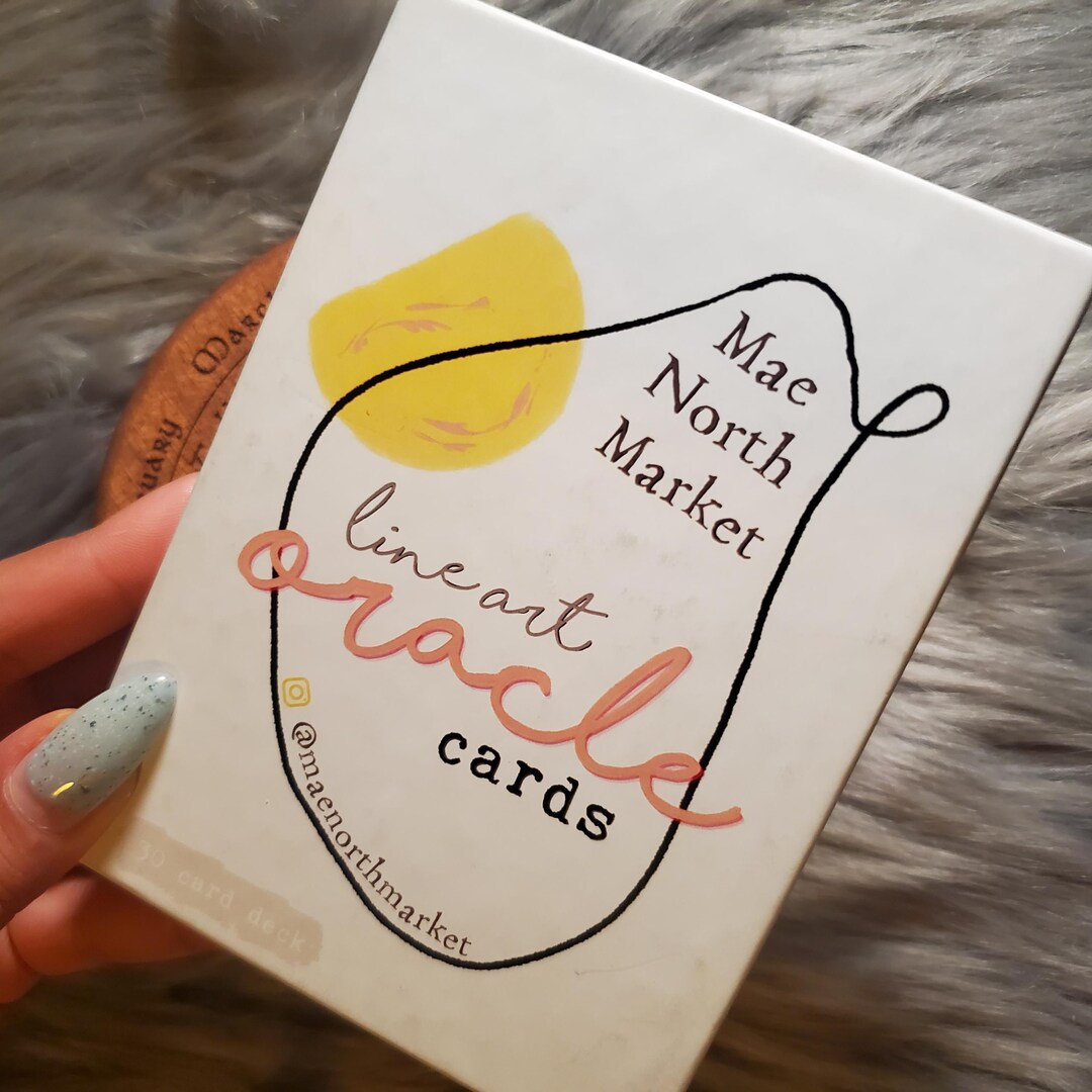 Mae North Market Line Art Oracle Cards, 30 Card Deck With Guide Sheet ...