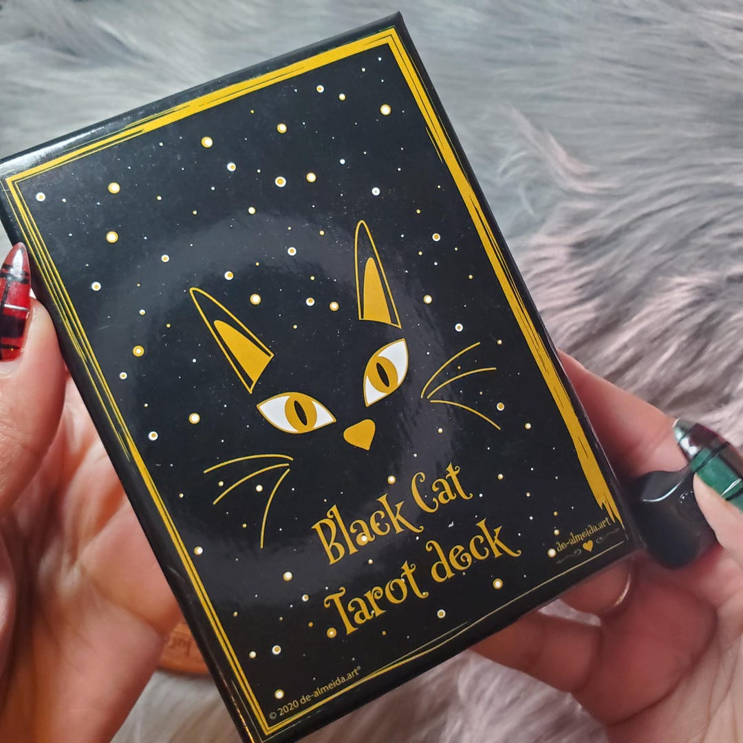 Black Cat Tarot Deck by Helena Isabel Isidro De Almeida, 78 Card Tarot ...