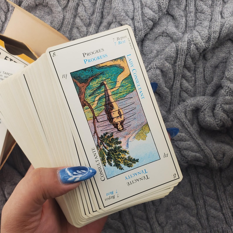 Grand Etteilla Egyptian Gypsies Tarot, 78 Card Tarot Deck With Little ...