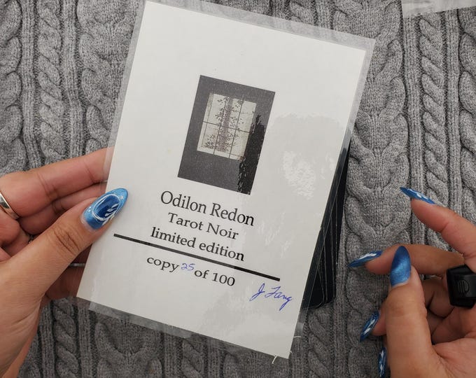 Odilon Redon Tarot Noir, 22 Card Tarot Deck With Clear Pouch, No ...