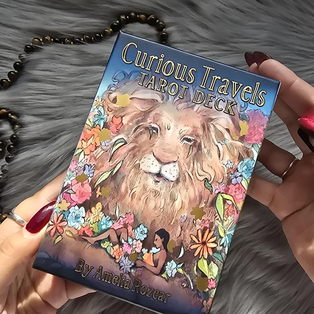 Curious Travels Tarot Deck by Amelia Rozear, 78 Card Tarot Deck With Companion Guidebook and Box ...