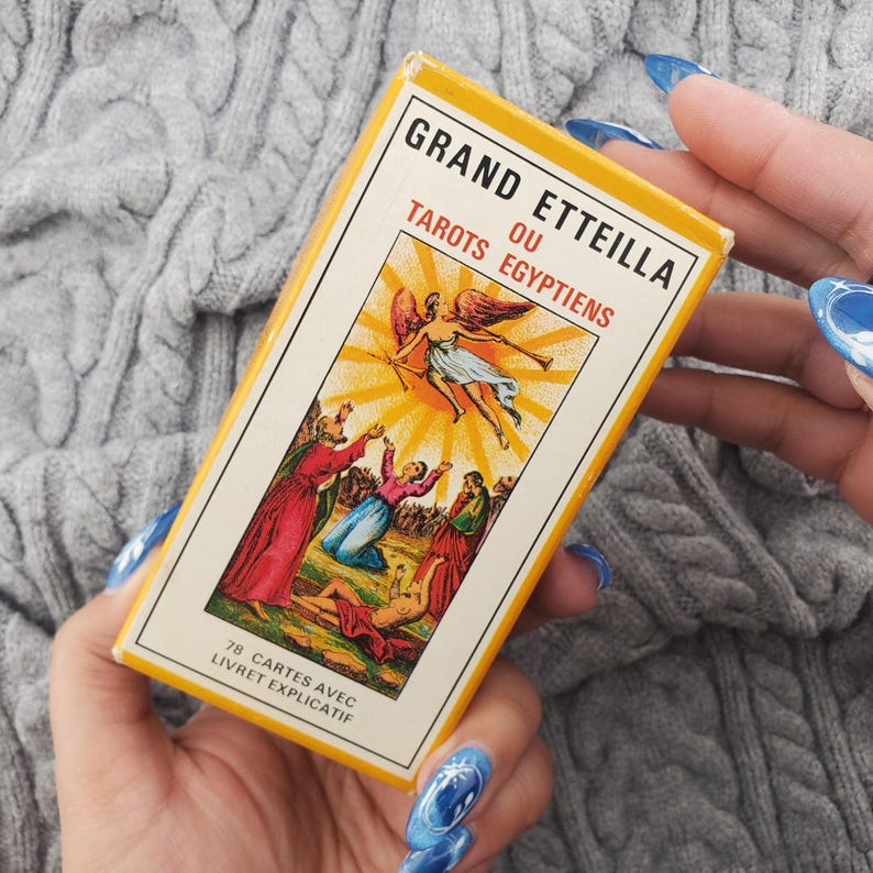 Grand Etteilla Egyptian Gypsies Tarot, 78 Card Tarot Deck With Little ...