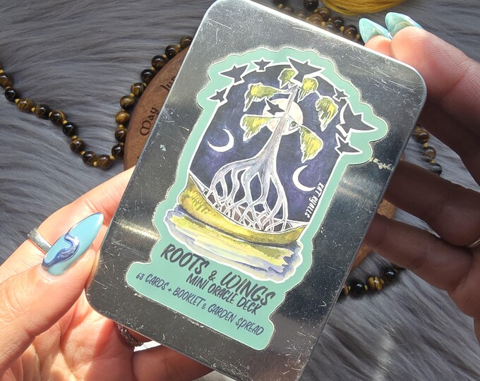 Roots & Wings Mini Oracle Deck by Katt Ryalls, 63 Card Deck With Guide ...