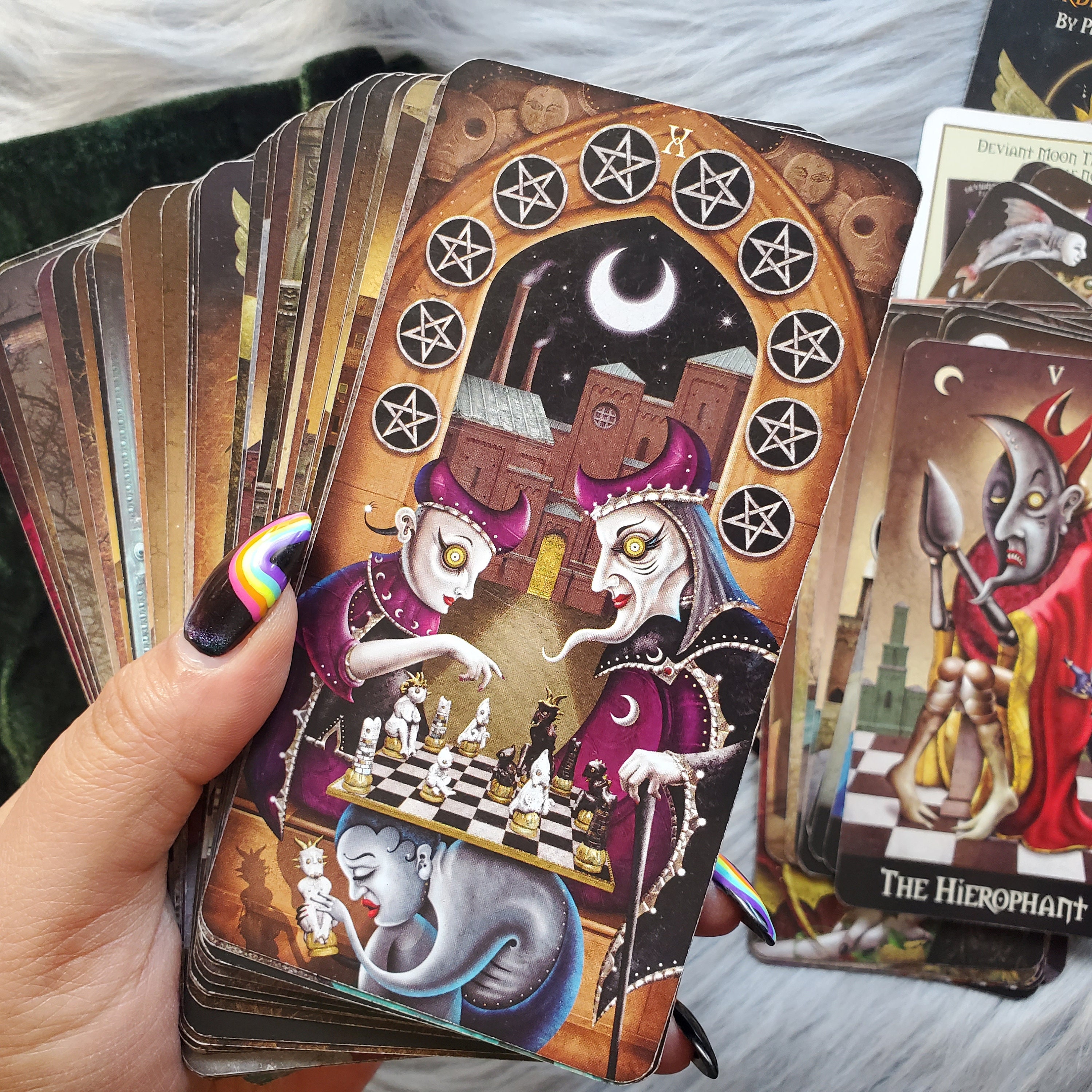 Deviant Moon Tarot Borderless Edition by Patrick Valenza Card - Etsy UK