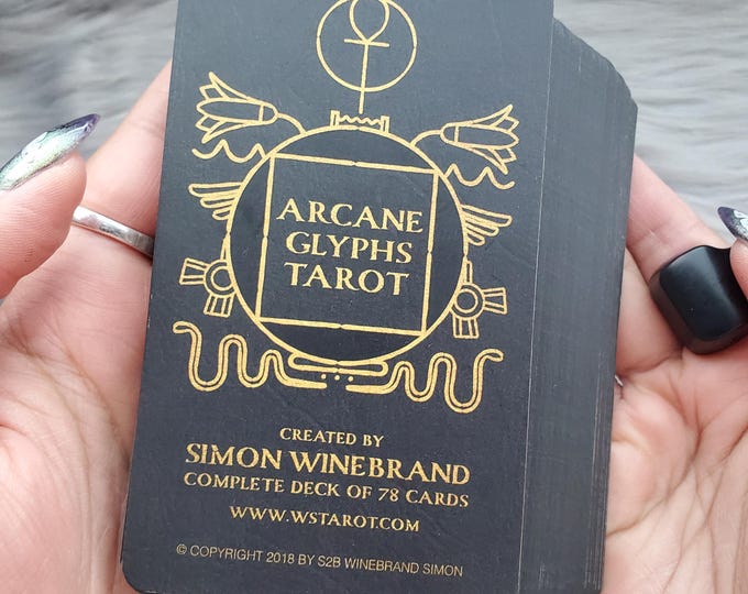 Arcane Glyphs Tarot by Simon Winebrand, 78 Card Tarot Deck With Bag, No ...