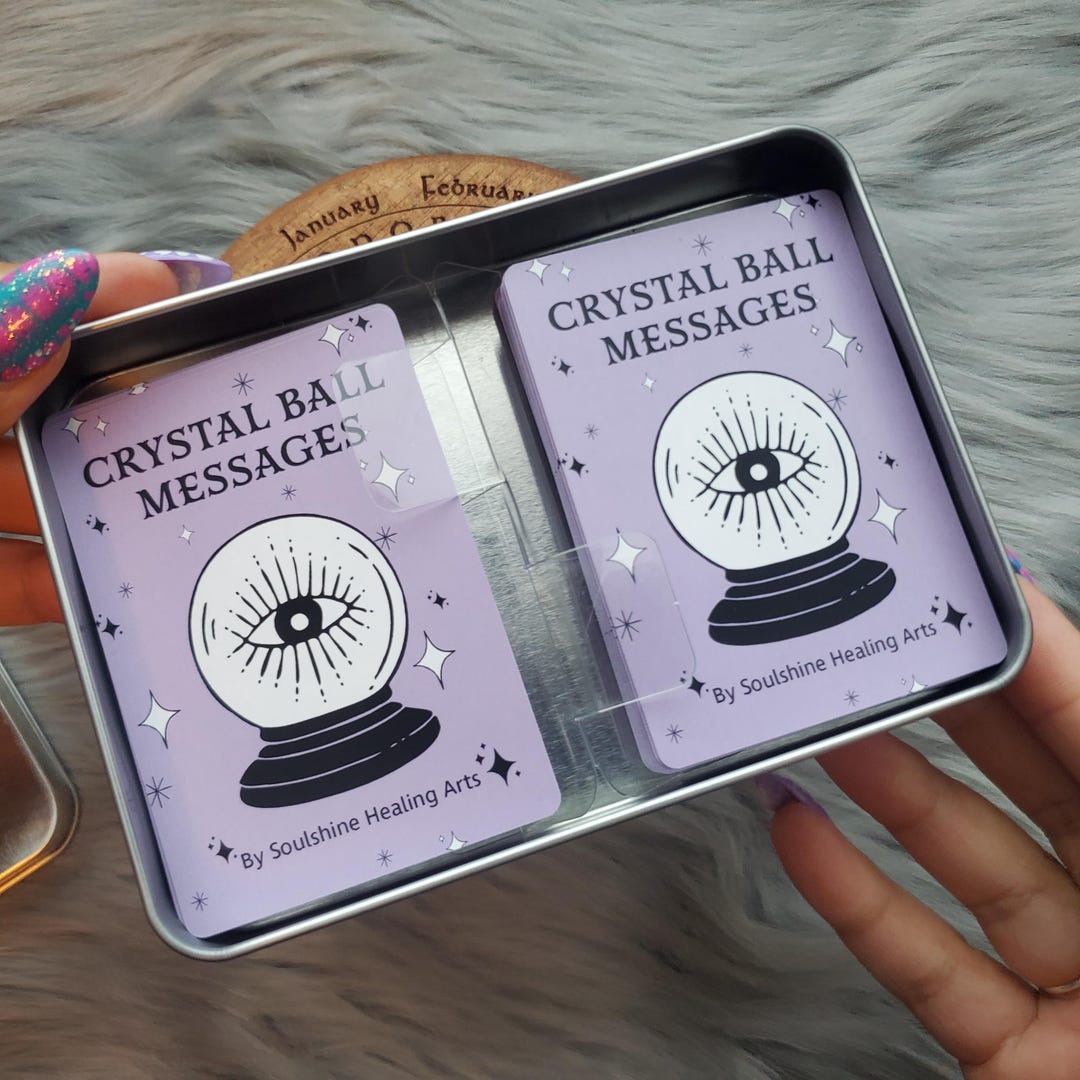 Crystal Ball Messages by Soulshine Healing Arts, 72 Card Deck With Tin ...