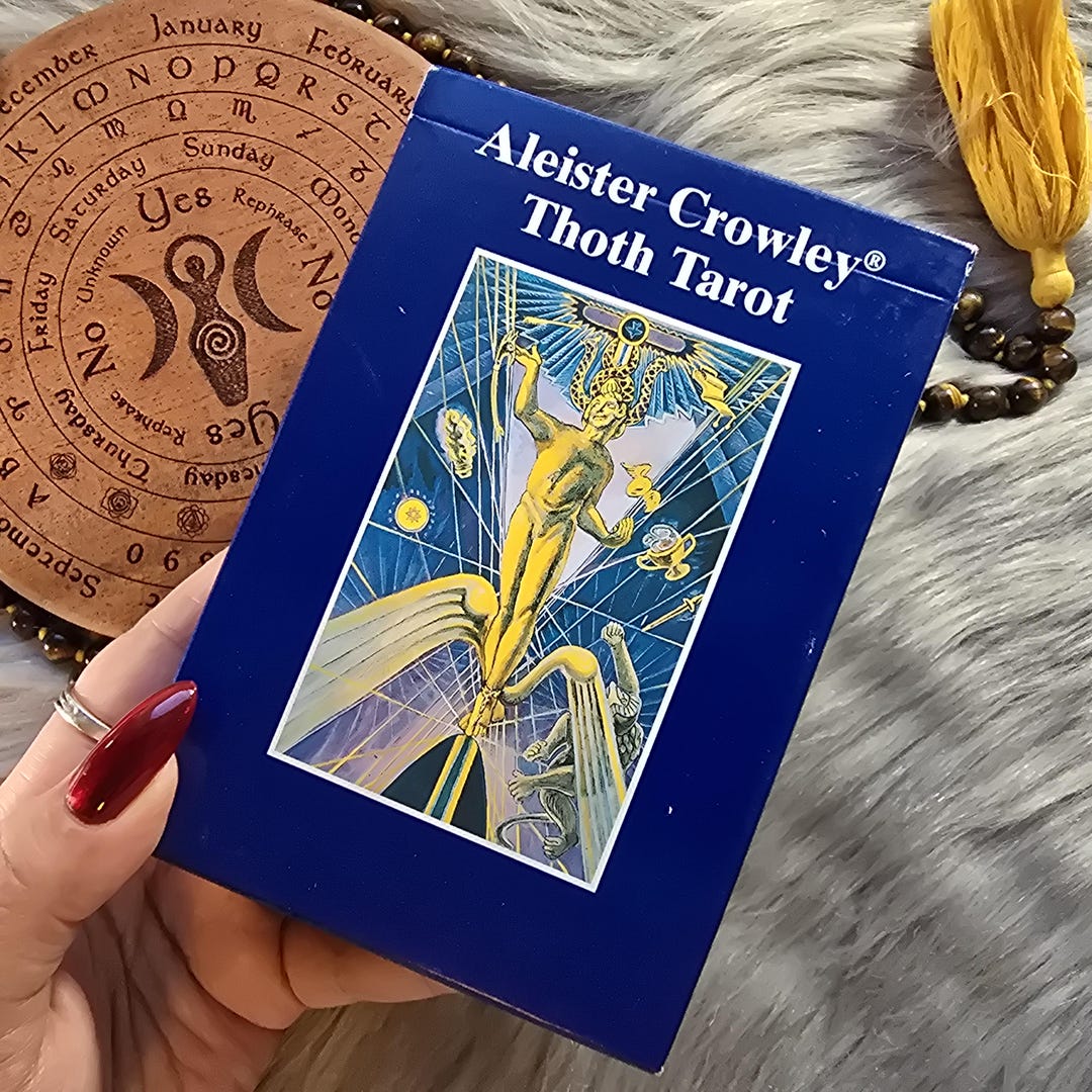 Aleister Crowley Thoth Tarot, 78 Card Tarot Deck With Little White Book ...