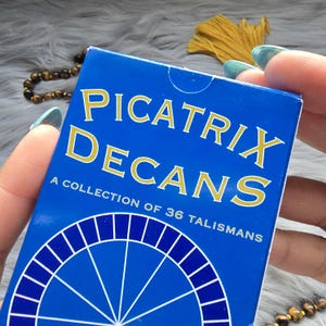 Picatrix Decans Deck A Collection of 36 Talismans, 36 Card Deck With ...
