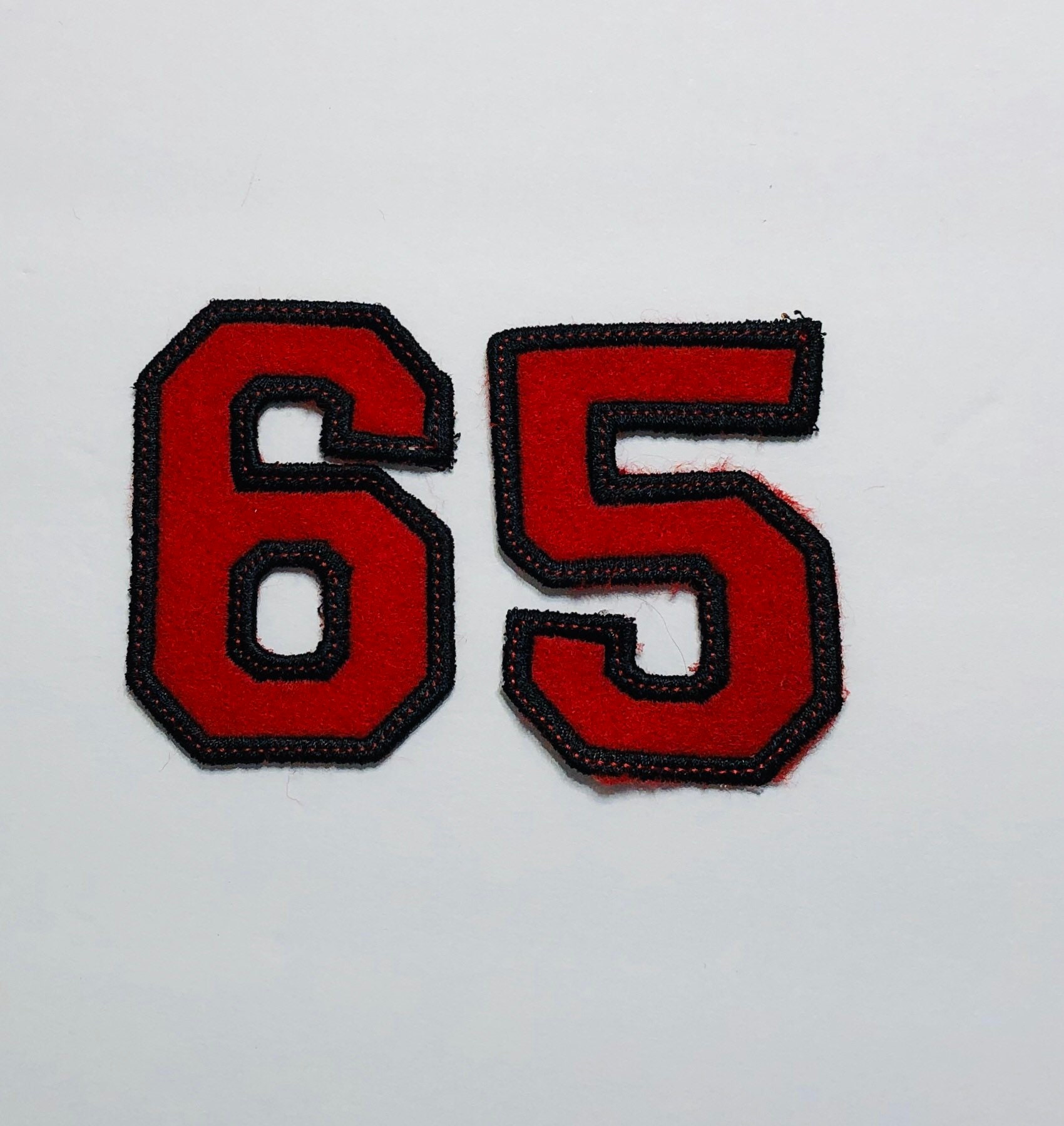 Personalized Varsity Number Patch Iron On Applique | Etsy