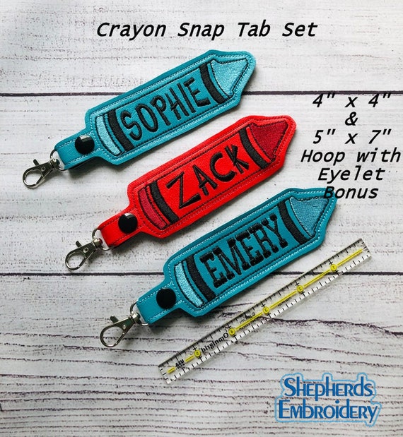 Embroidery Craft Supplies & Tools Ring Digital File Key Fob Embroidery ...