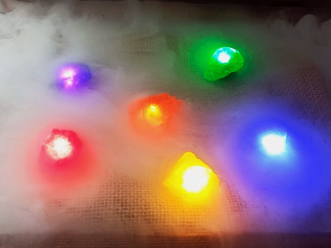 Thanos Infinity Stones Real Shape Glowing Gem Replica FULL SET [watch ...