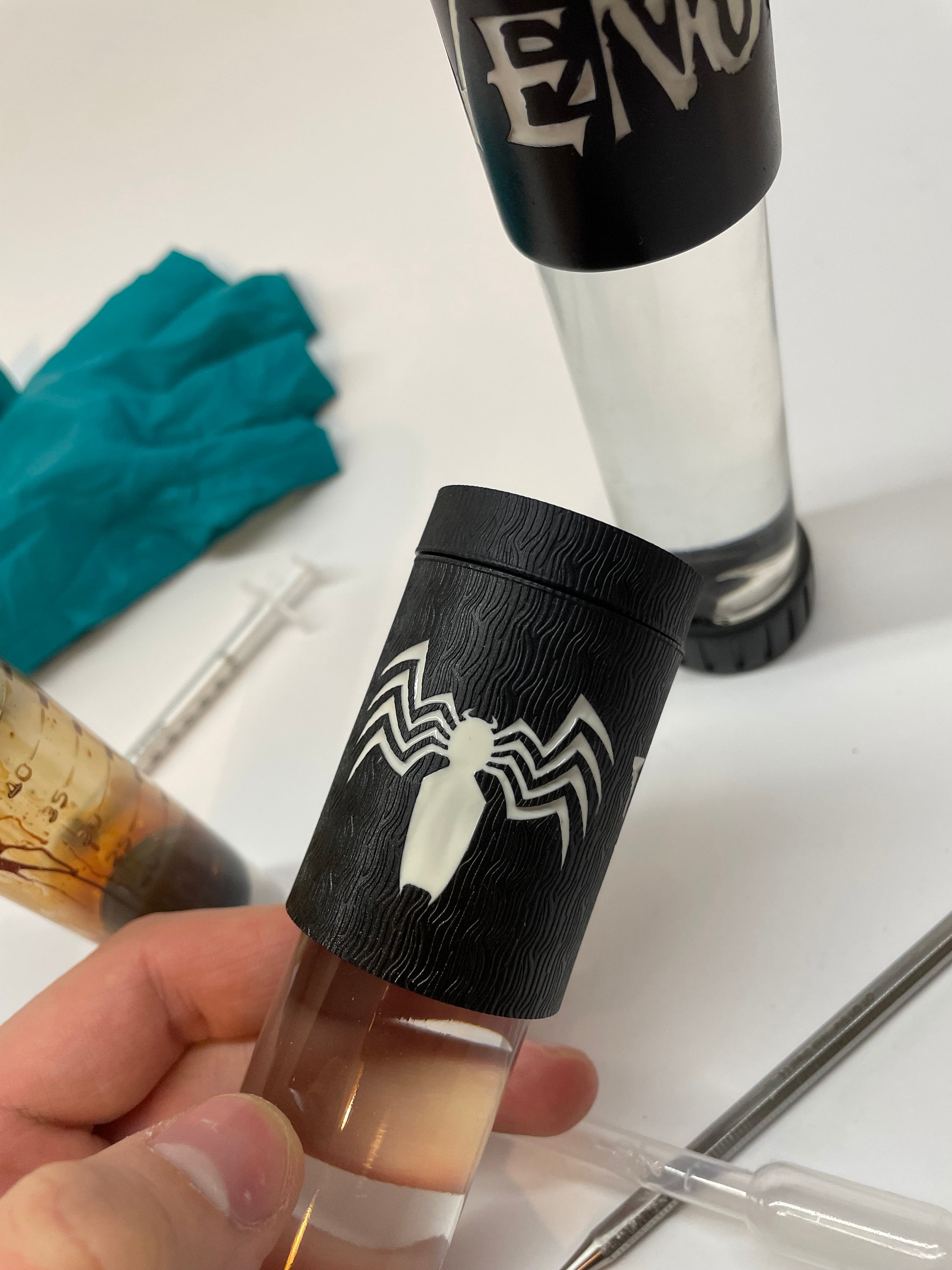 Venom Symbiote Laboratory Capsule, Real Life Venom Vial Life Foundation ...