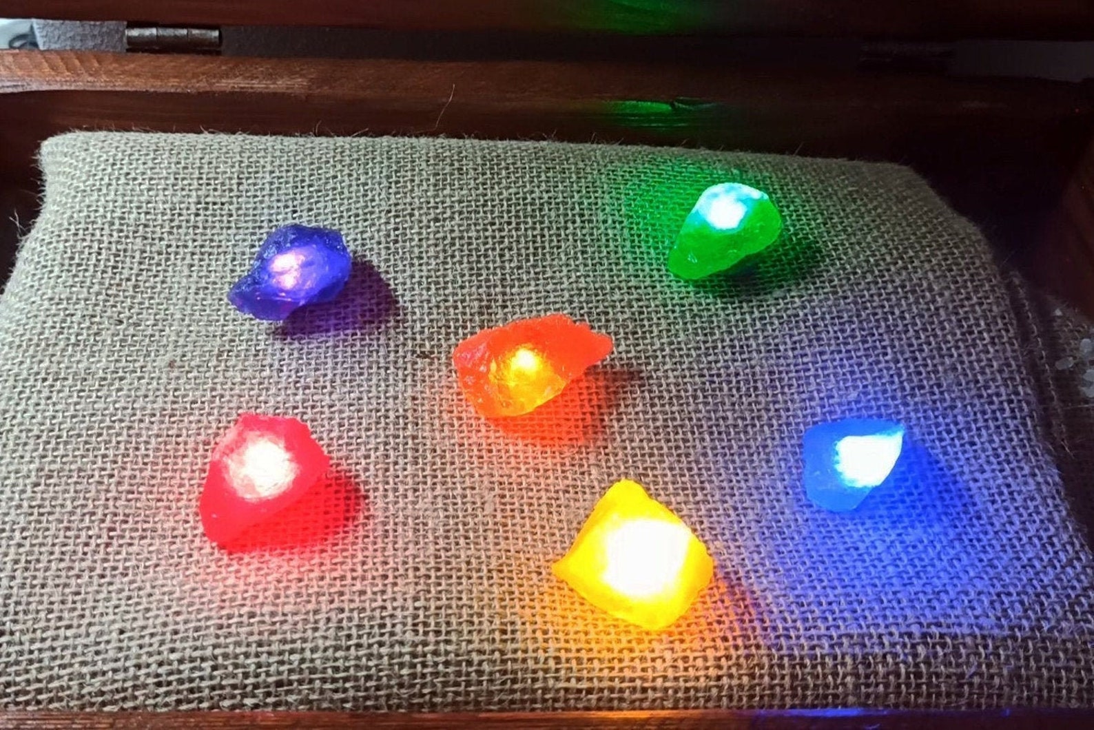 Thanos Infinity Stones Real Shape Glowing Gem Replica FULL SET [watch ...