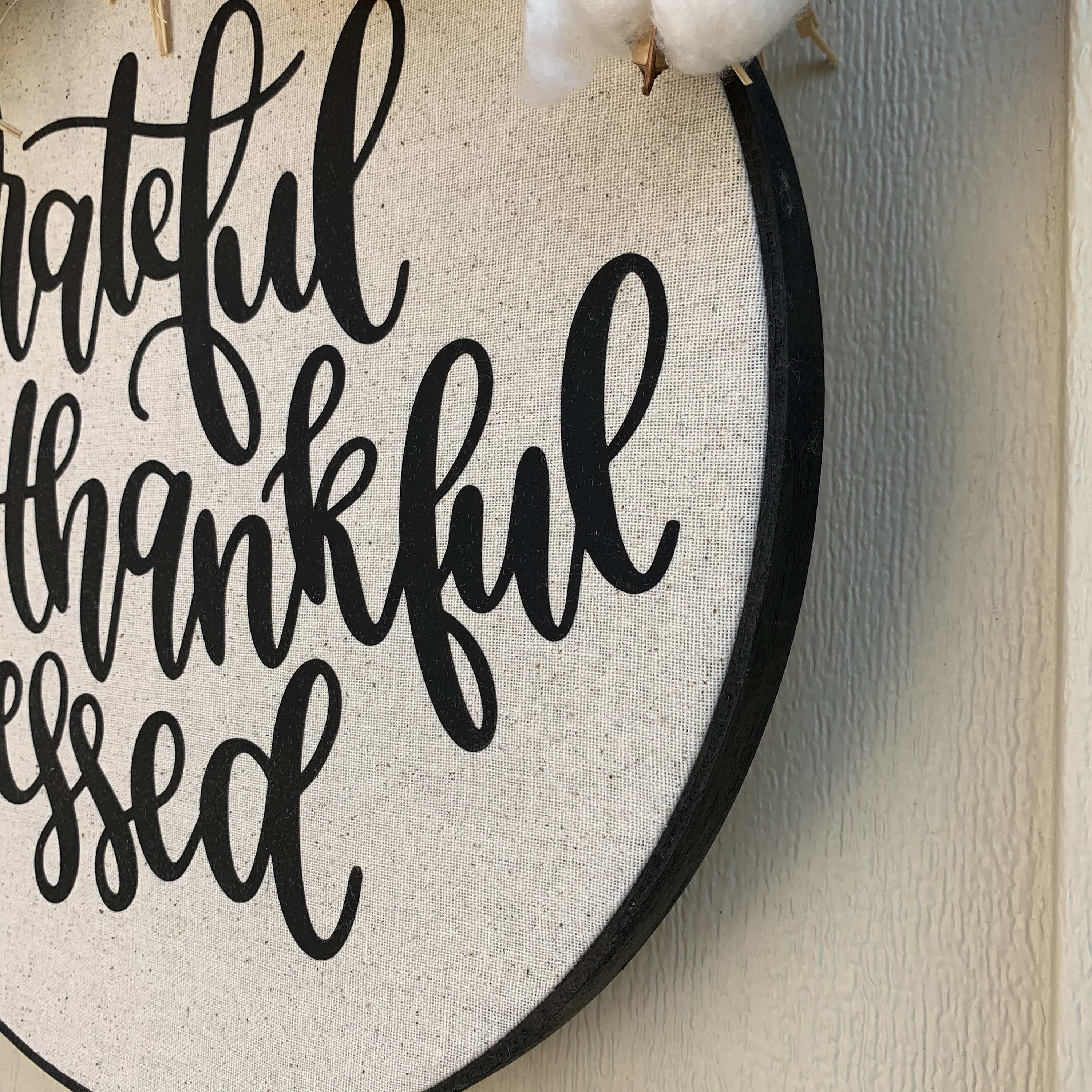 Fall Hoop Door Hanger, Grateful Thankful Blessed Wreath - Etsy